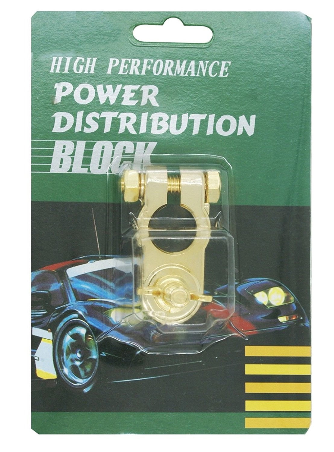 1 PACK HIGH PERFORMANCE GOLD PLATED POSITIVE CAR BATTERY POST TERMINAL ...