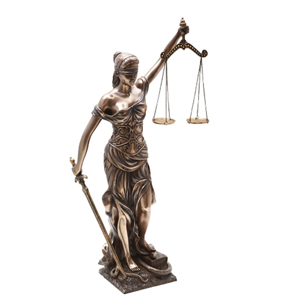 1 PC 18" Blind Lady Scales of Justice Statue Lawyer Attorney Judge ...