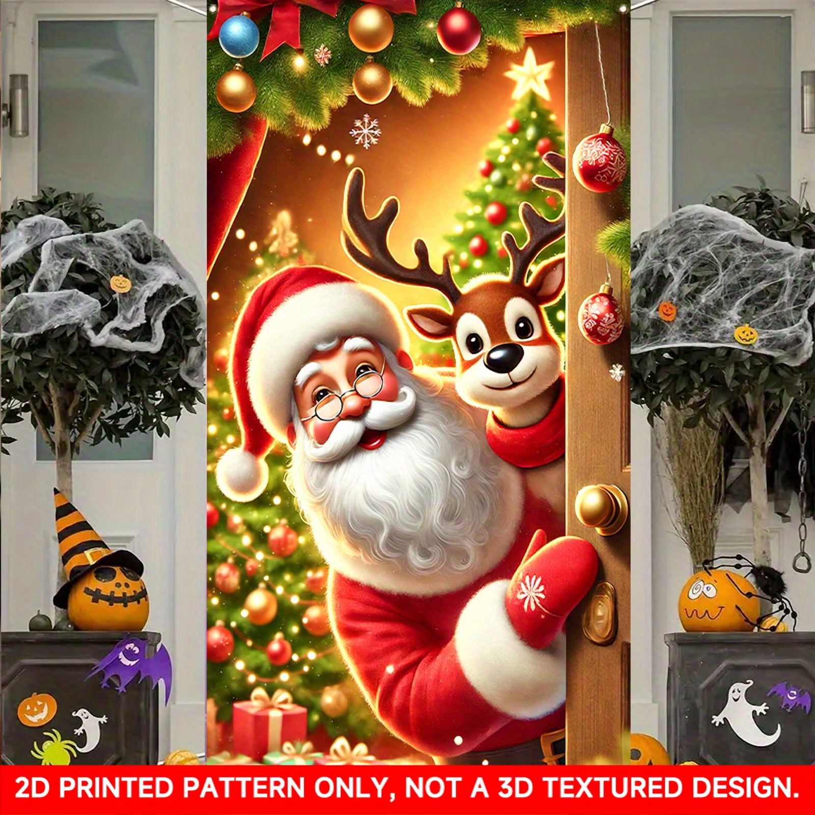 1 PC, 2D Flat/ Flat art decorative door cover decoration, cheerful ...
