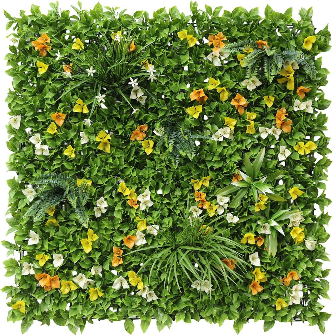 1 PC 40"x40" Artificial Boxwood Panels Faux Grass Green Wall Panel ...