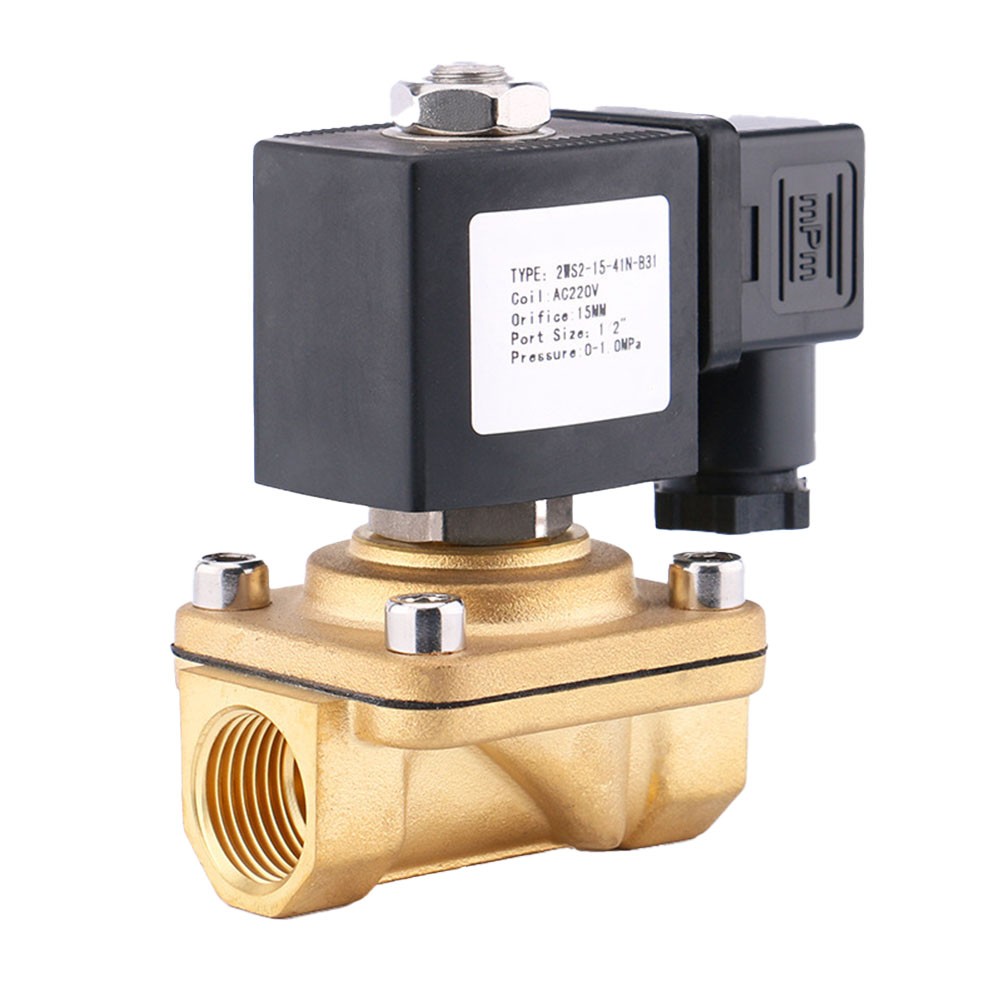1 PC AC Solenoid Valve Brass Water Inlet Water Distribution Valves ...