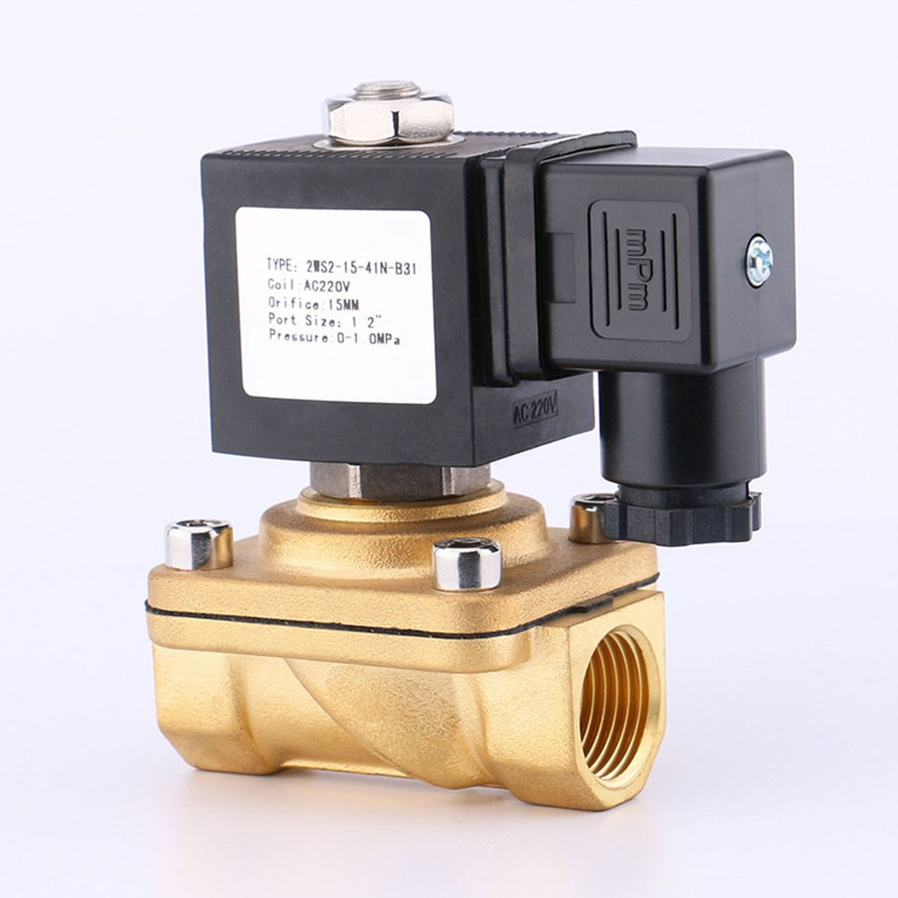 1 PC AC Solenoid Valve Brass Water Inlet Water Distribution Valves ...