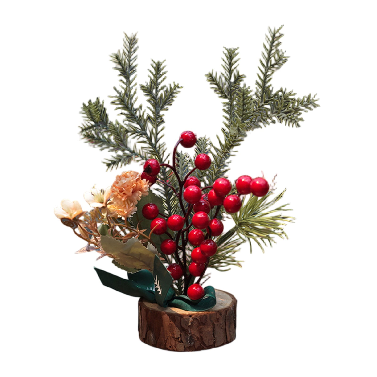 1 PC Artificial Christmas Flowers 9.84Inch Christmas Decoration Desktop ...