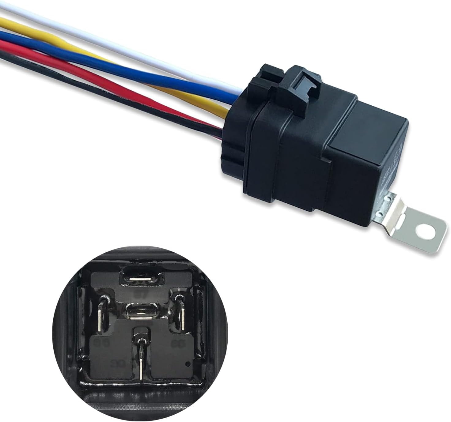 1 PC Automotive Flash Relay, 40/30 AMP DC 12V 5-pin Nylon Shell ...