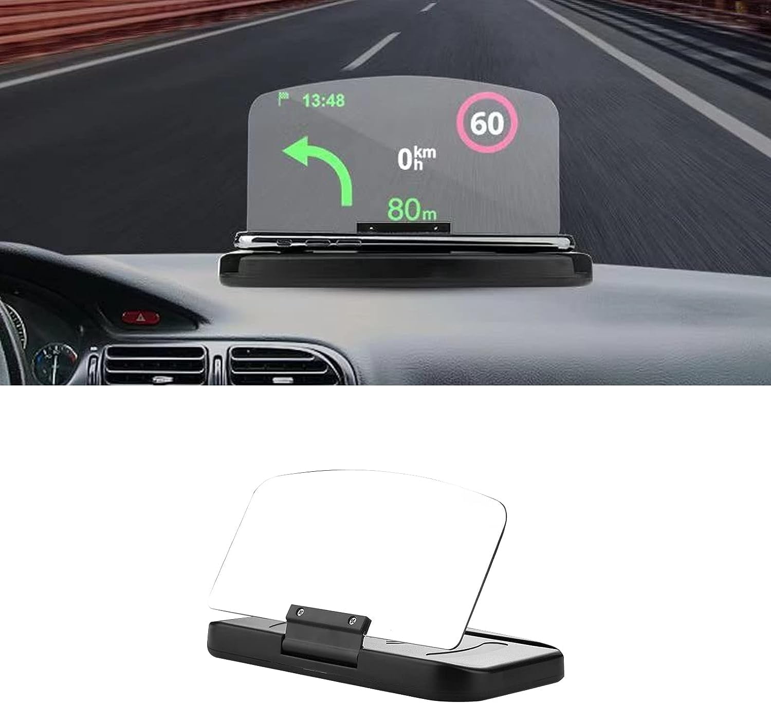 1 PC Black Smartphone HUD Head Up Display Holder, Car Mobile Phone ...