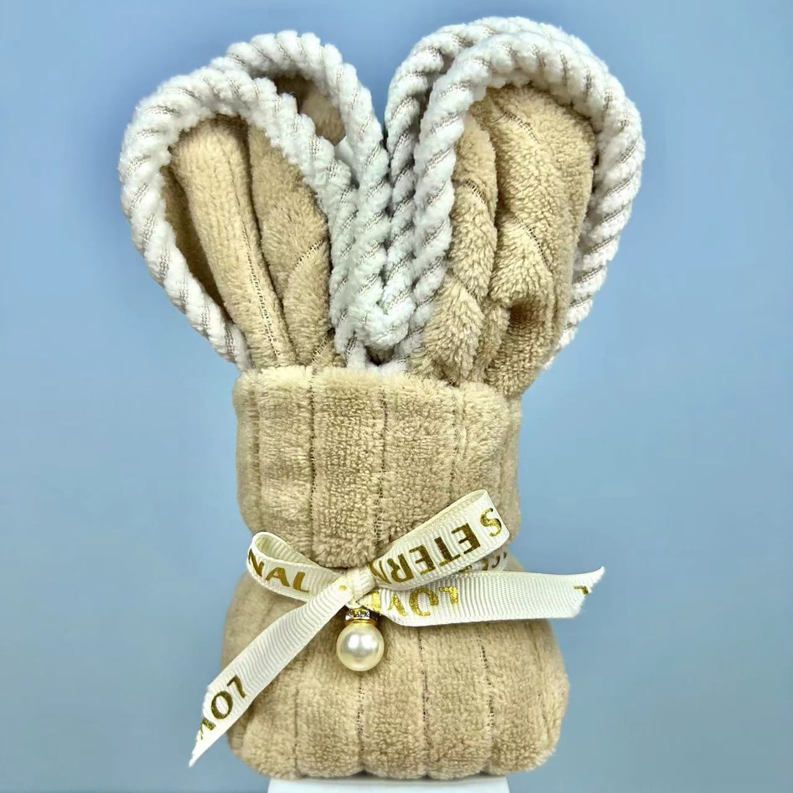 1 PC Bunny Bath Towel Gift Soft Coral Fleece Hand Towels Rabbit Towel ...