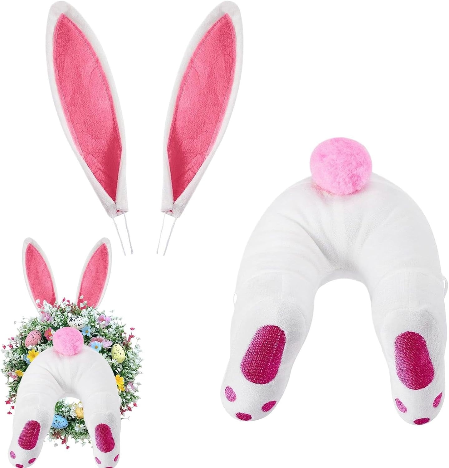 1 PC Bunny Butt Wreath Kit, Easter Bunny Butt and Ears Wreath ...
