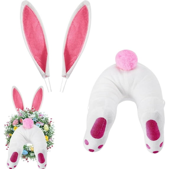 1 PC Bunny Butt Wreath Kit, Easter Bunny Butt and Ears Wreath ...