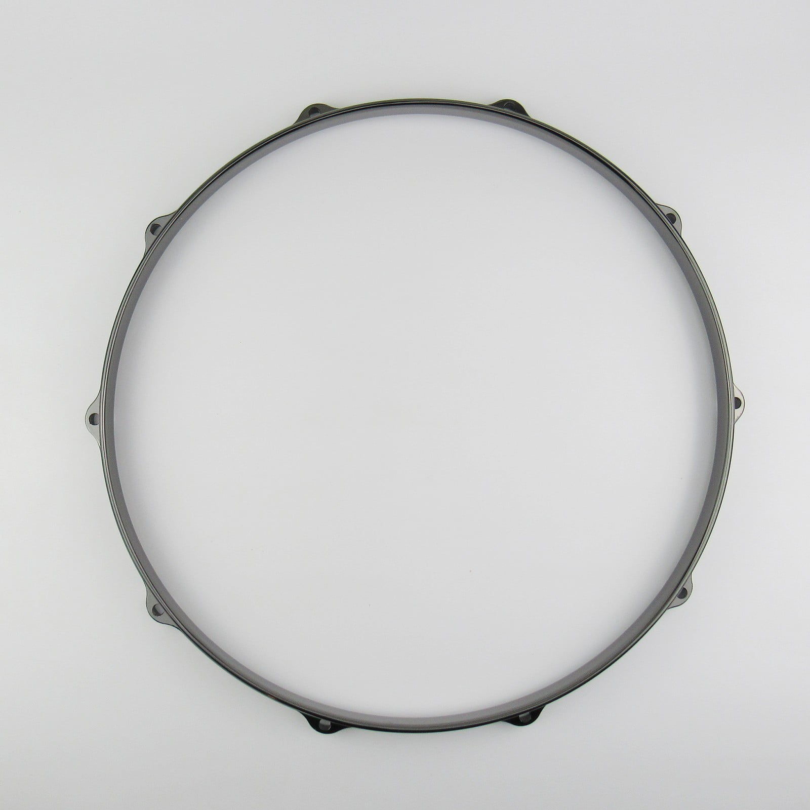 1 PC Die Cast 14" Snare Drum Hoop 10 Lug / Hole BLACK NICKEL TOP Batter ...