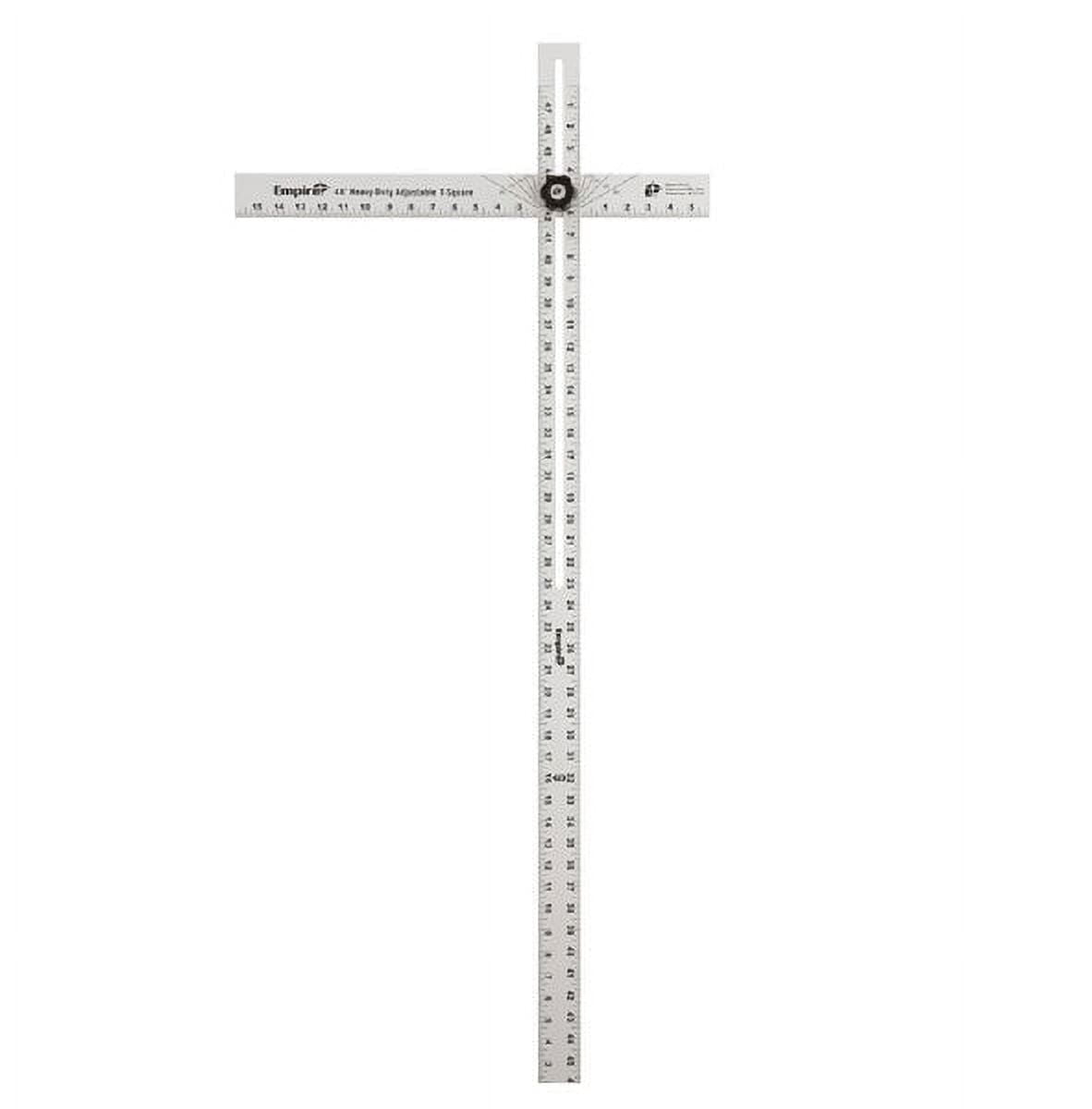1 PC,Empire 419-48 Heavy Duty Adjustable T-Square, Aluminum, Silver, 48 ...