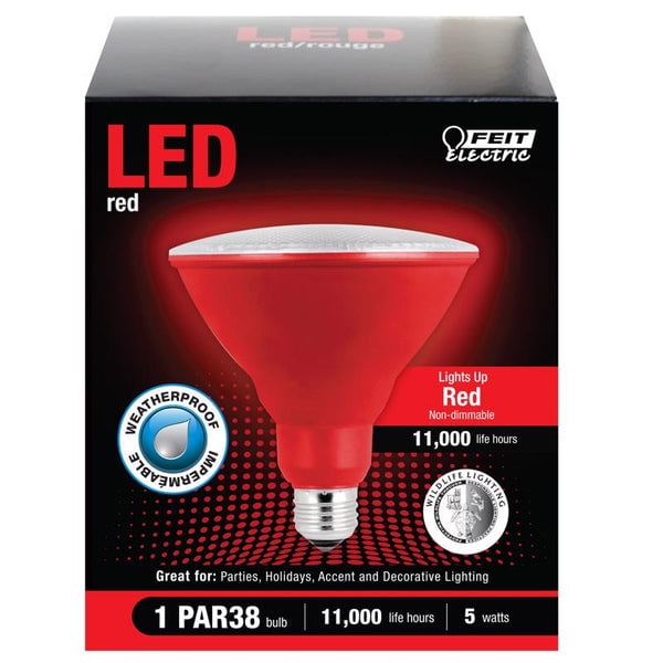 Feit PAR38 E26 (Medium) LED Bulb Red 120 Watt Equivalence 1 pk, Each ...