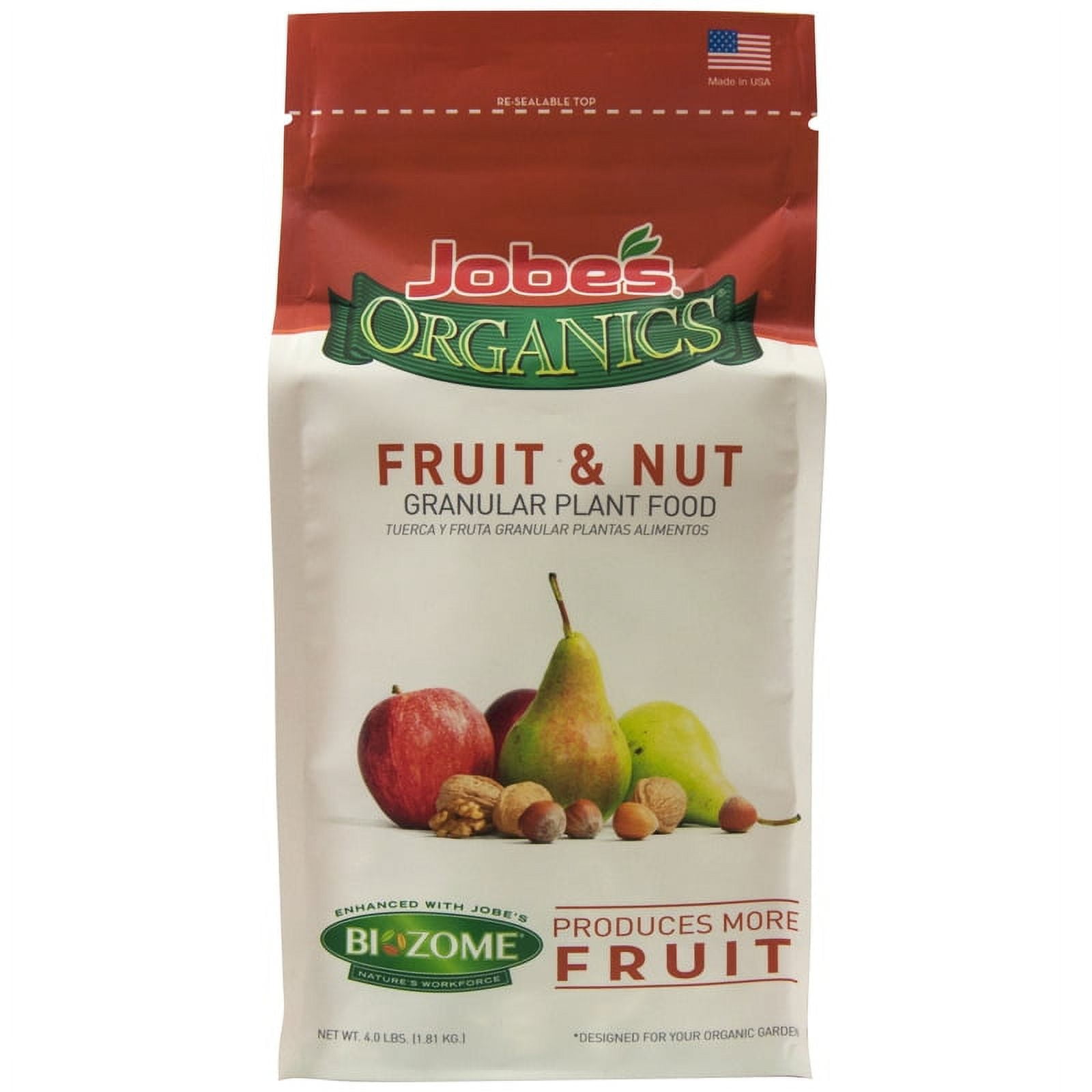 Jobe's Organics Natural Fertilizer, Fruit & Nut Plant Food Granules, 4 ...