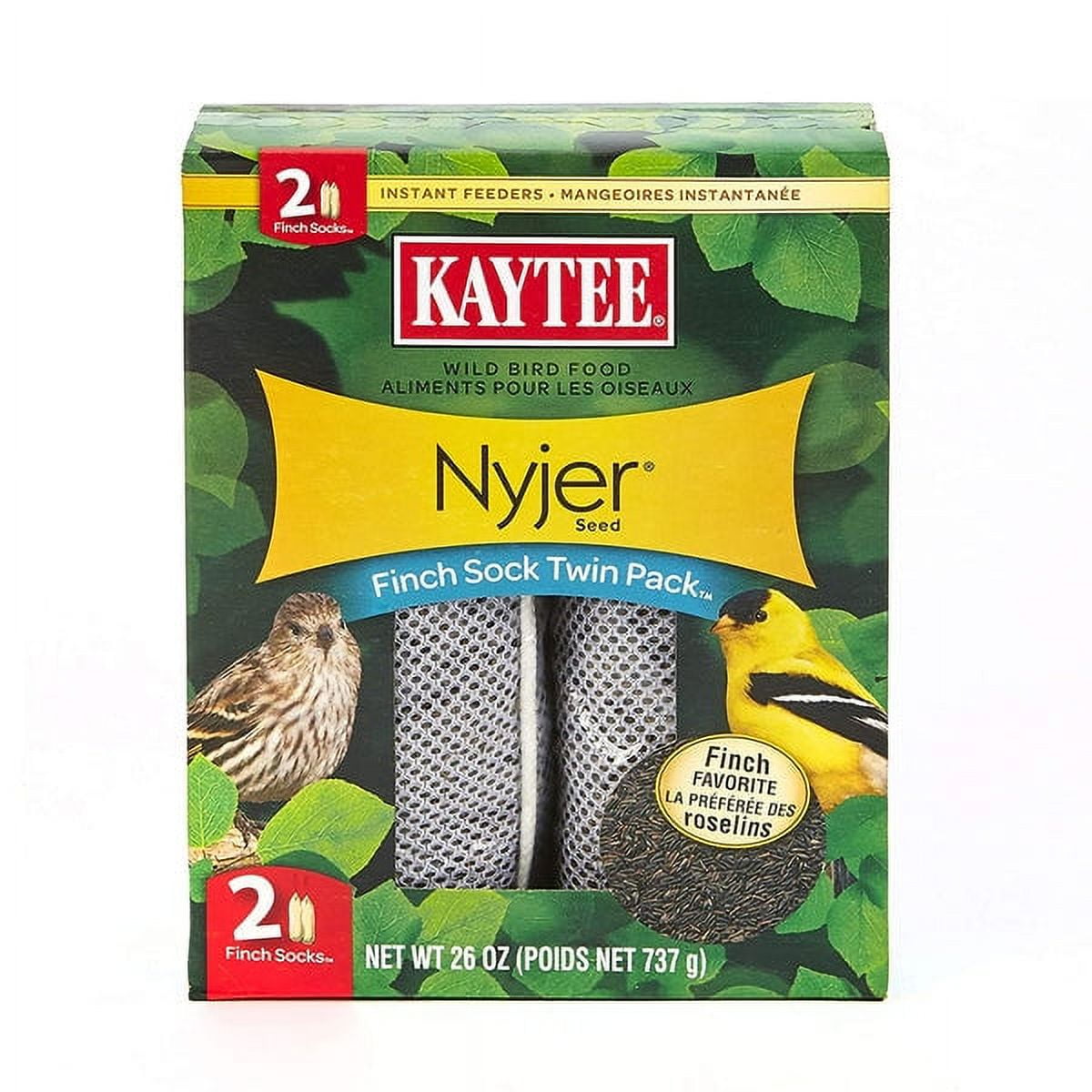 1 PC,Kaytee 100061954 Finch Sock Wild Bird Instant Feeder, Nyjer Seed ...