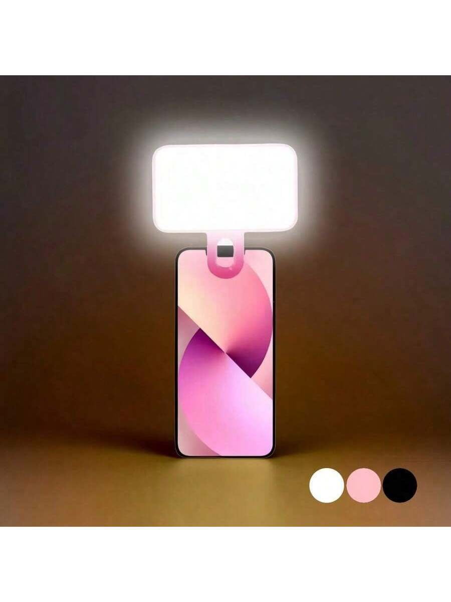 1 PC LED Clip-On Selfie Light, Dimmable Portable Phone & Video Light ...