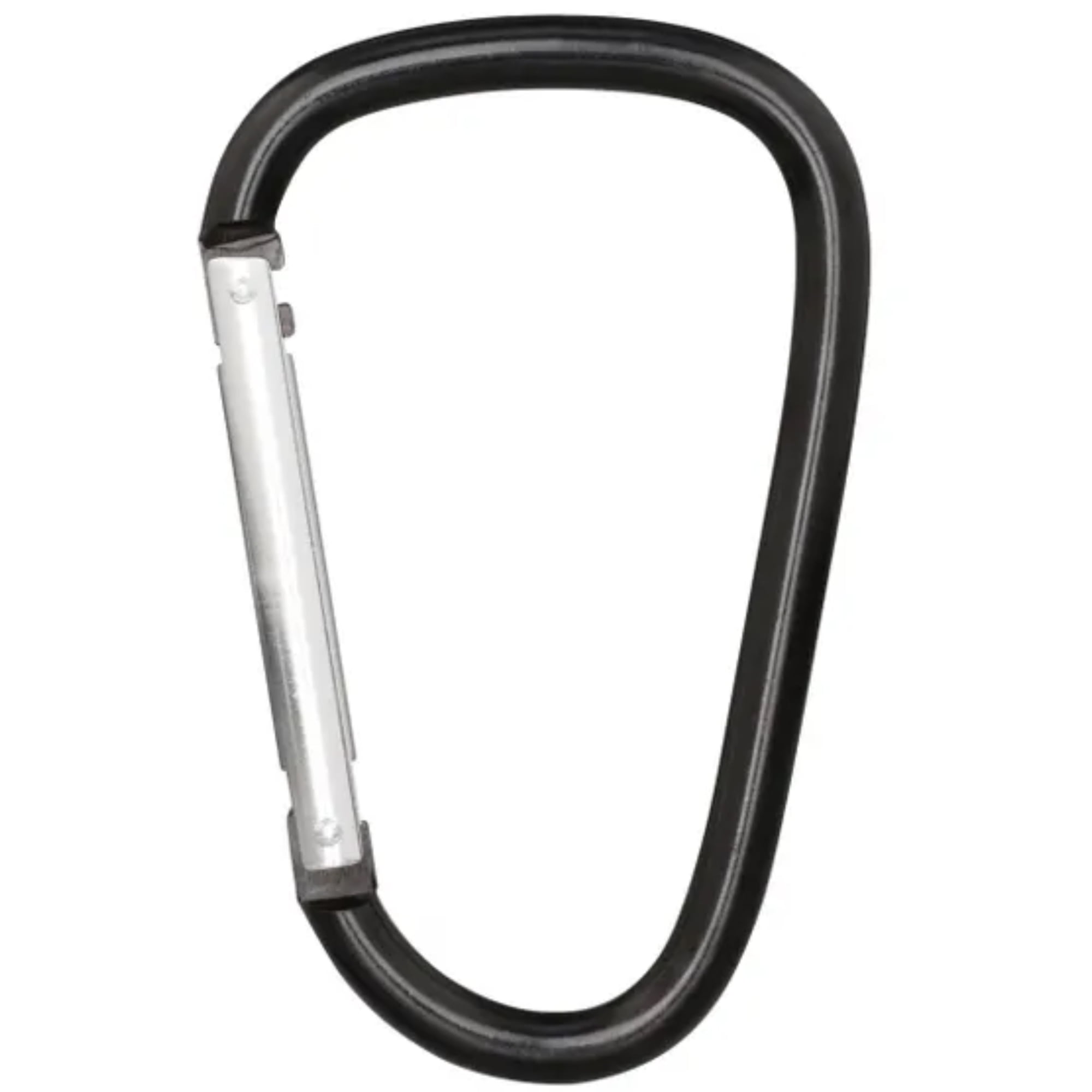 1 PC Large 6 inch Black Spring Link D Shape Carabiner Camping Handhold ...