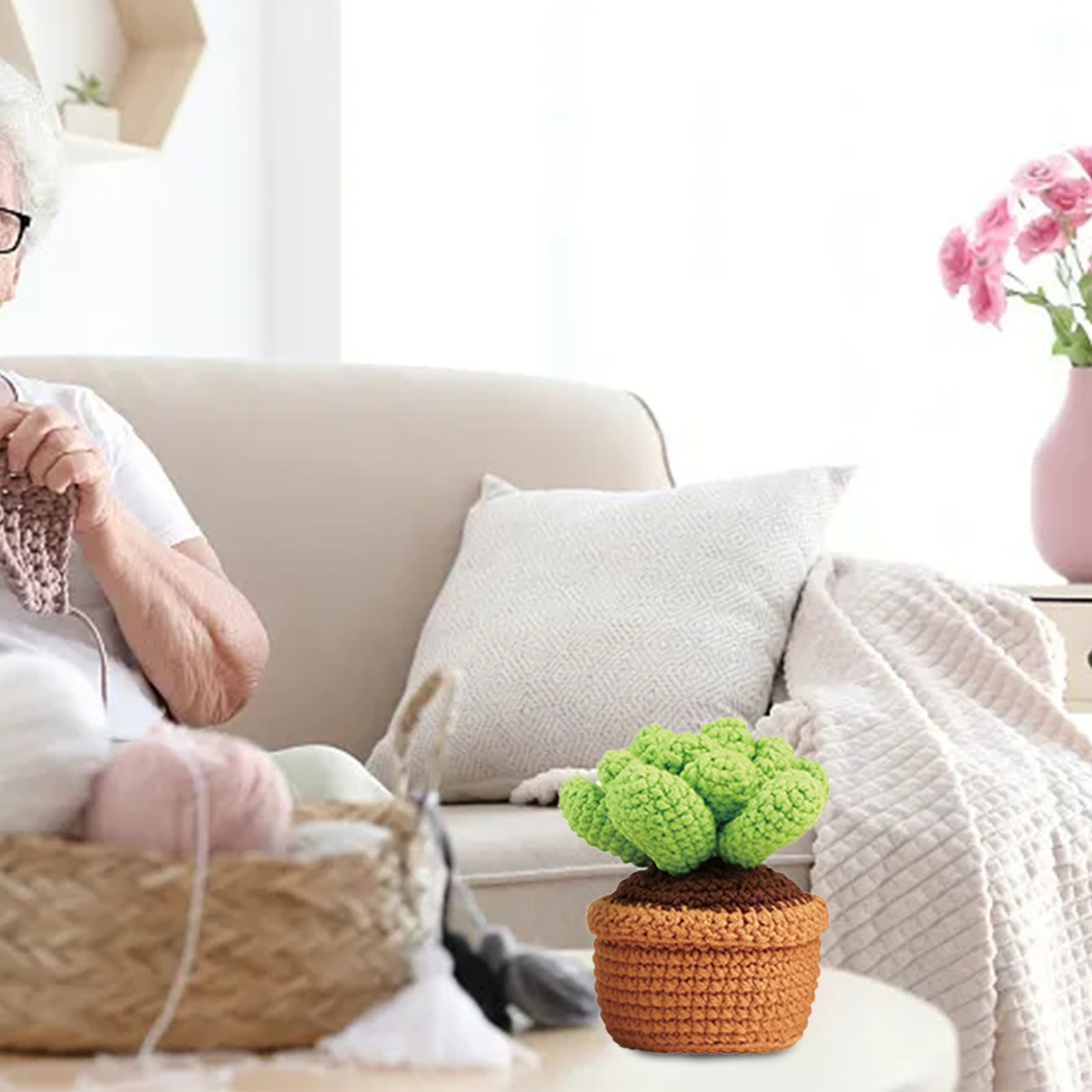 1 PC Material Bag+1 PC Crochet Hook+1 PC Solid Rubber Rod+3 PCS Yarn+10 ...