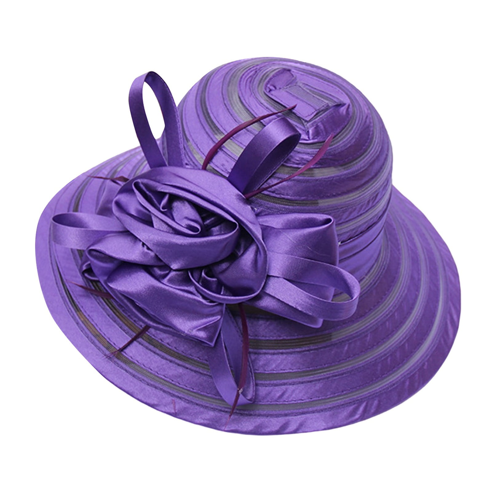 1 PC Men's and Women's Sun Hats Mesh Floral Large Brim Wedding Dress ...