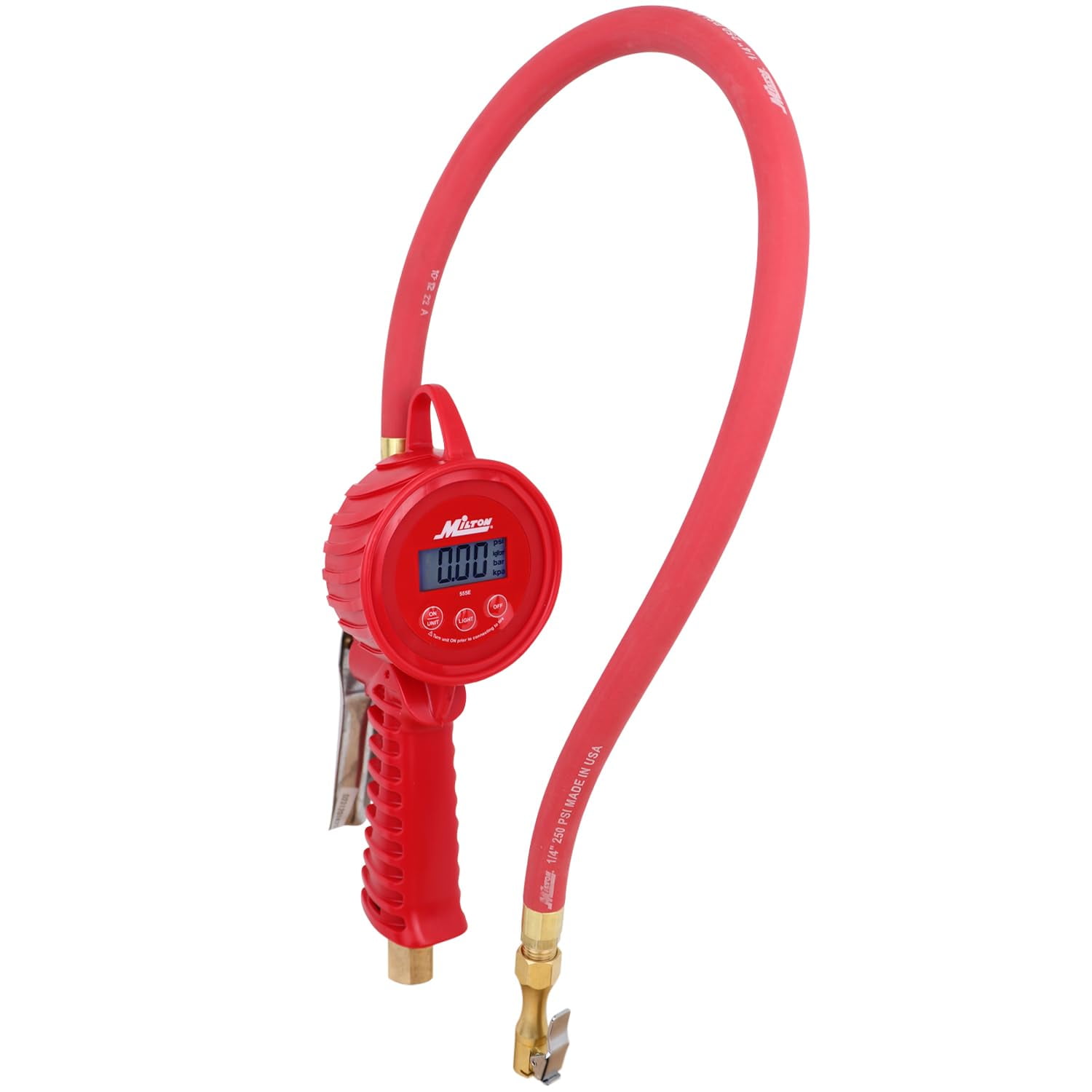 1 PC Milton Pneumatic Tool 555e Digital Tire Inflator Gauge with Hose ...