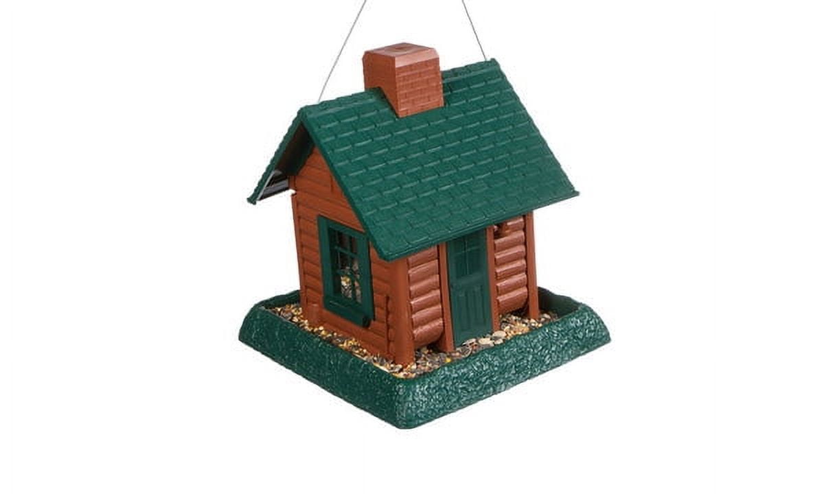 1 PC North States Log Cabin Wild Bird 1 lb Plastic Hopper Bird Feeder 4 ...