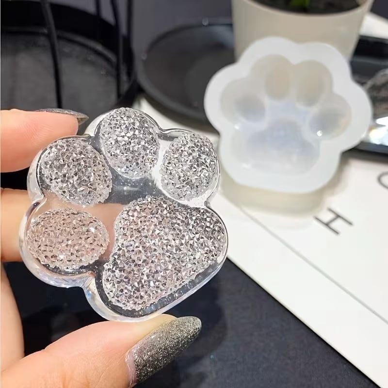 1 PC Paw Print Silicone Mold for DIY Crafts - Perfect for Epoxy Resin ...
