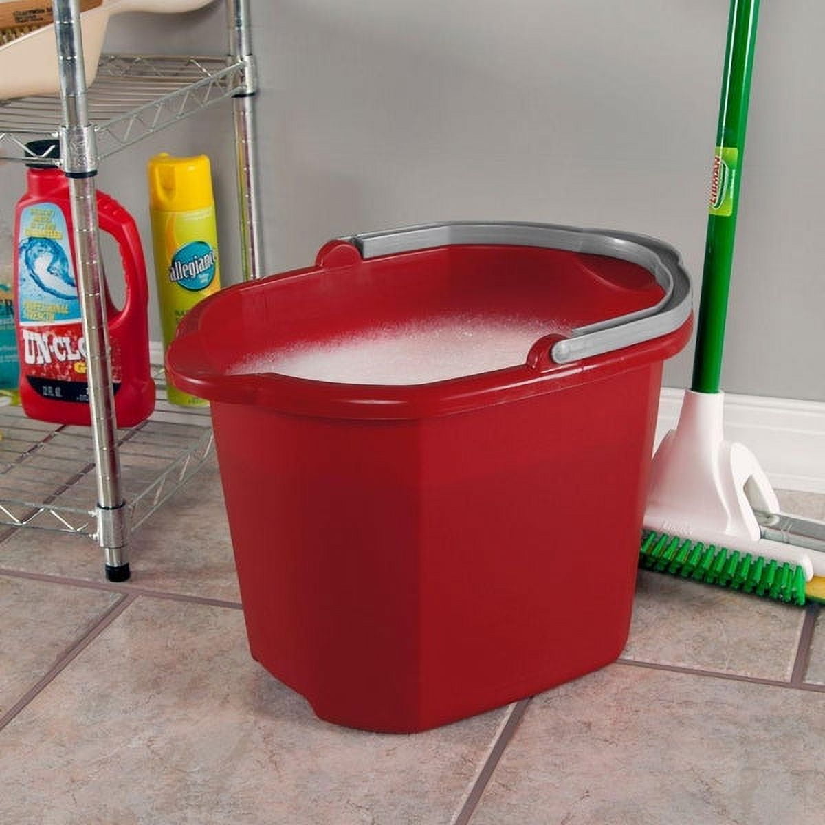 1 PC,Sterilite 11215806 Dual Spout Pail, Classic Red w/Titanium Handle ...