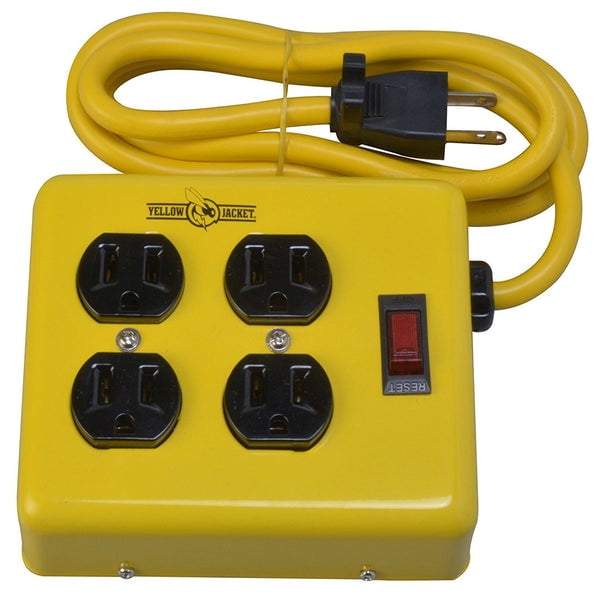 1 PC-Yellow Jacket 2177N Metal Power Block Adapter, 4 Outlet - Walmart ...