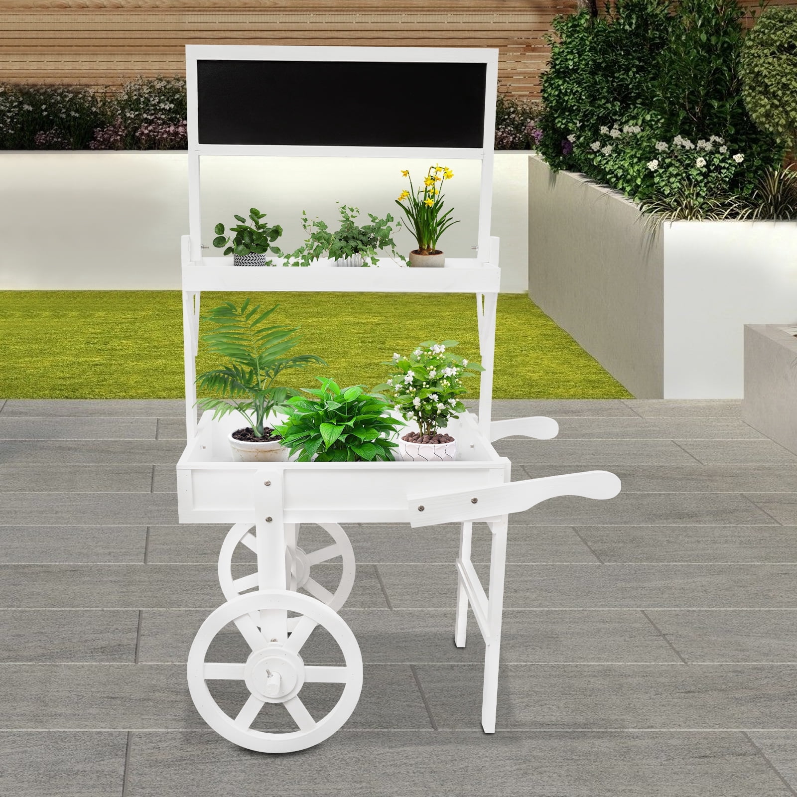 1 PCS 2 Tiers 79*42*125cm/31.1*16.54*49.2 in Flower Stand, Plant Flower ...