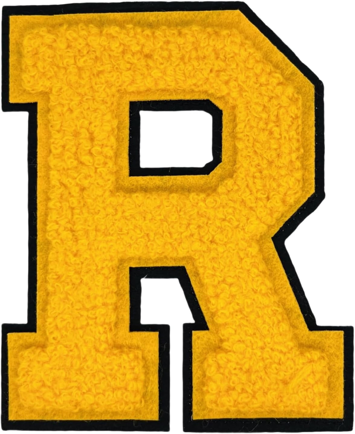 1 PCS 4.2" Yellow Chenille Letter Patches, Iron on Patches for Hats ...
