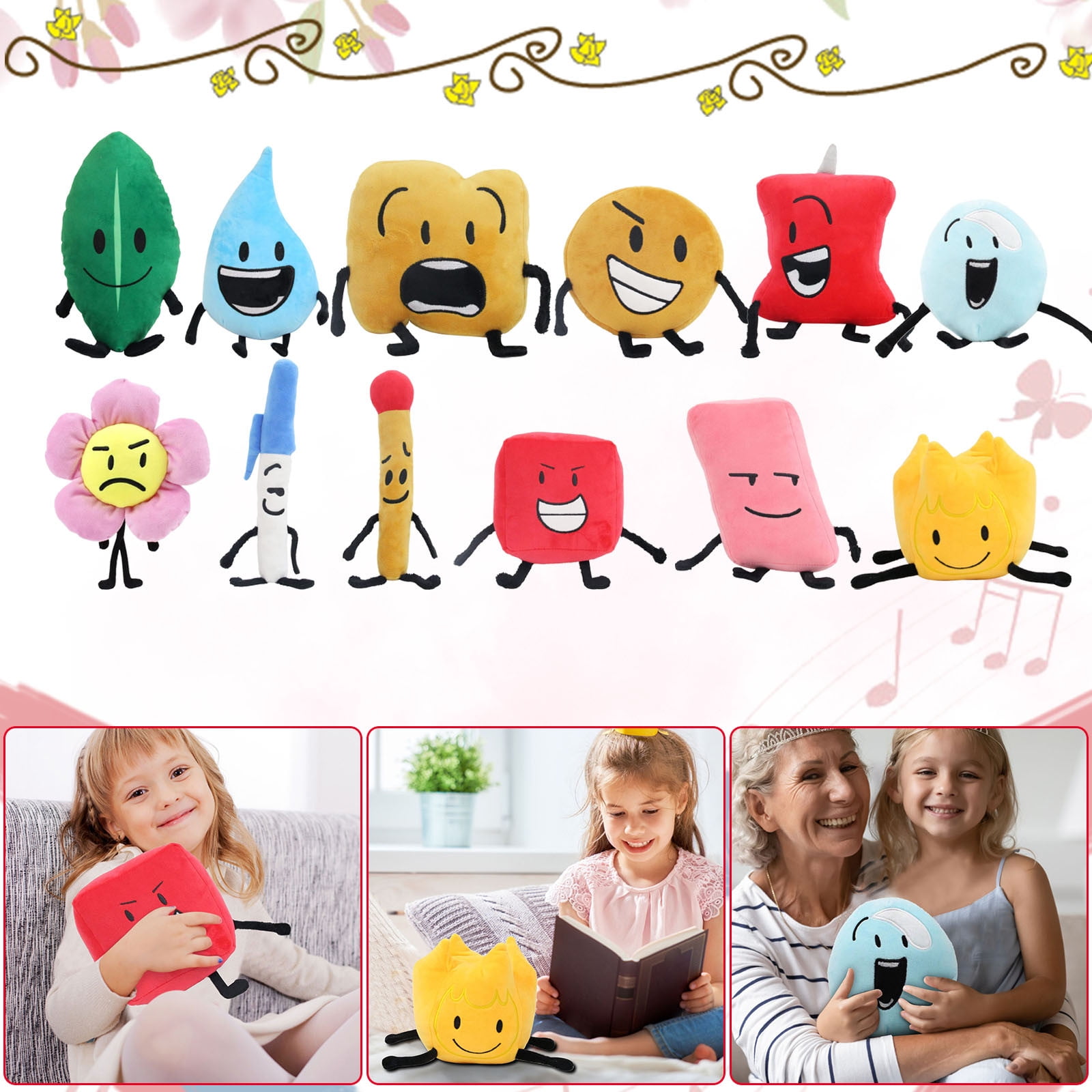 1 PCS Bfdi Anime Figure Plushies, Cute Plush Doll, Battle for Dream ...