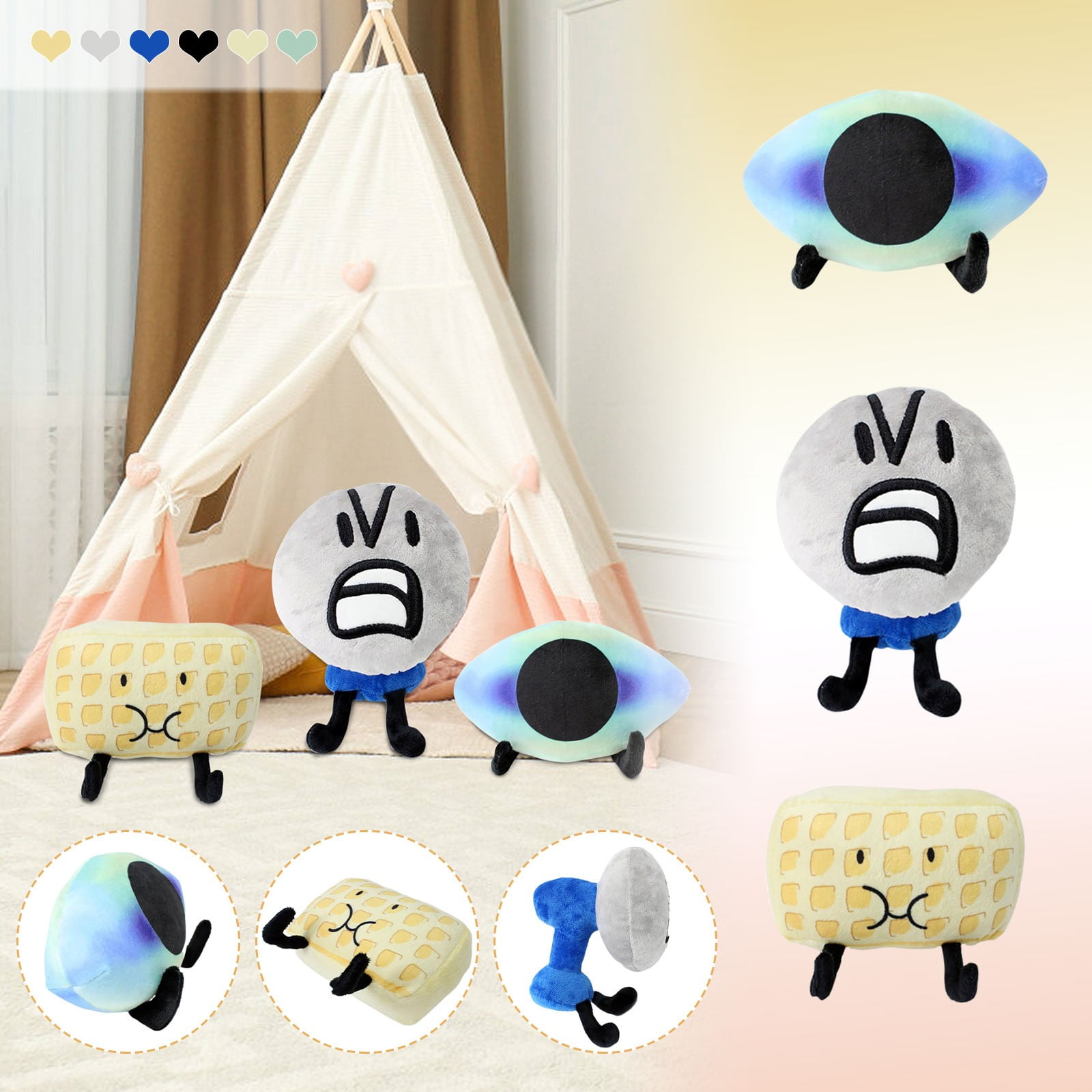 1 PCS Bfdi Plushies, Cute Rocky Plush Doll, Battle for Dream Island ...