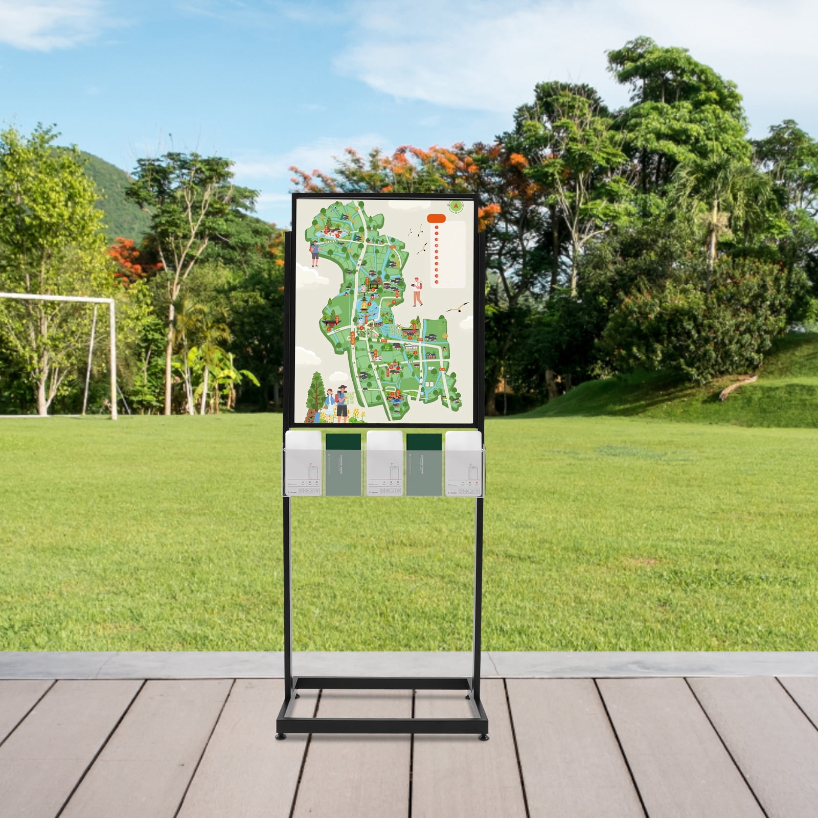 1 PCS Black+ Clear Poster Sign Holder, Floor Standing Poster Sign ...