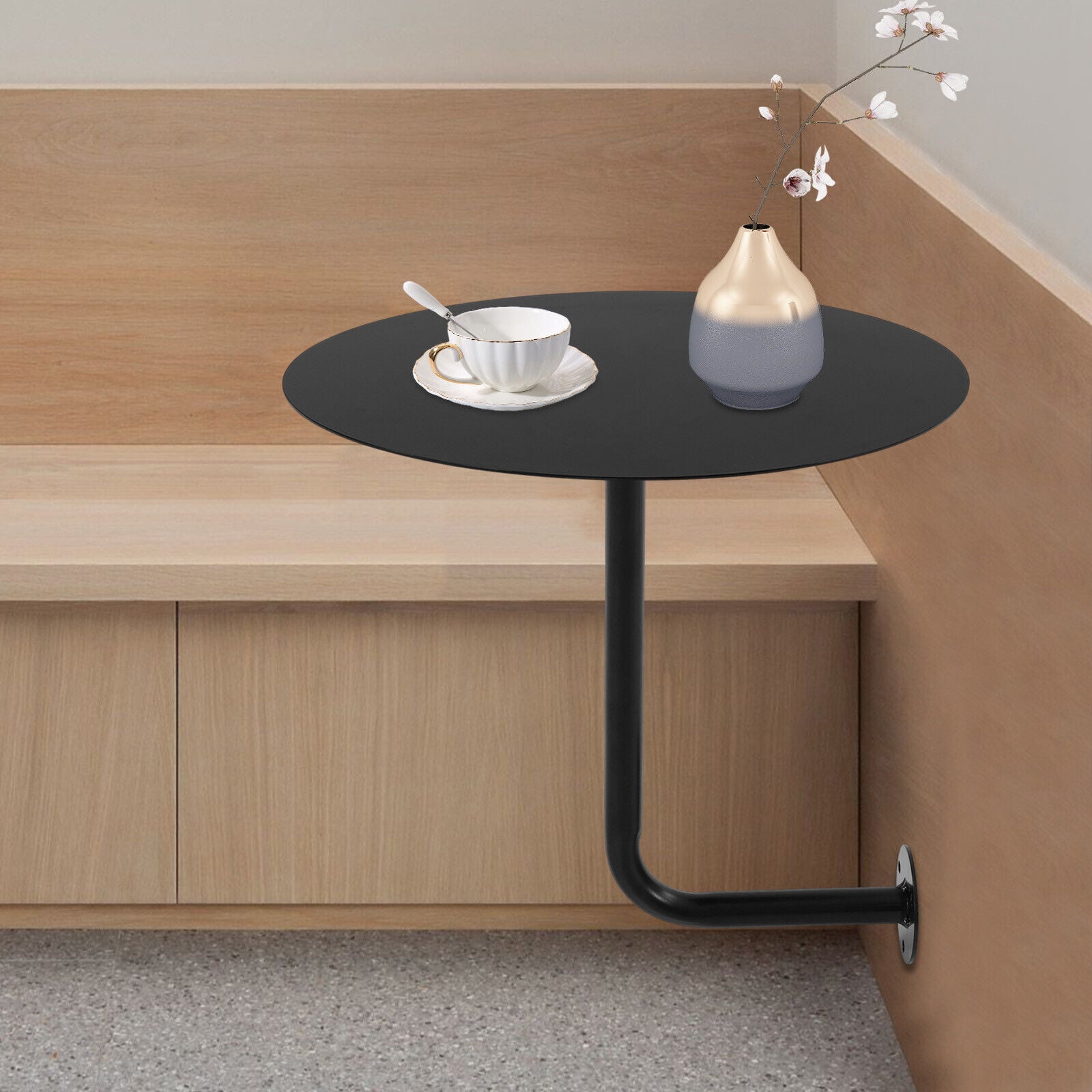 1 PCS Black Coffee Table, Wall Mounted Bar Table, Pub Table, 40*45cm/15 ...