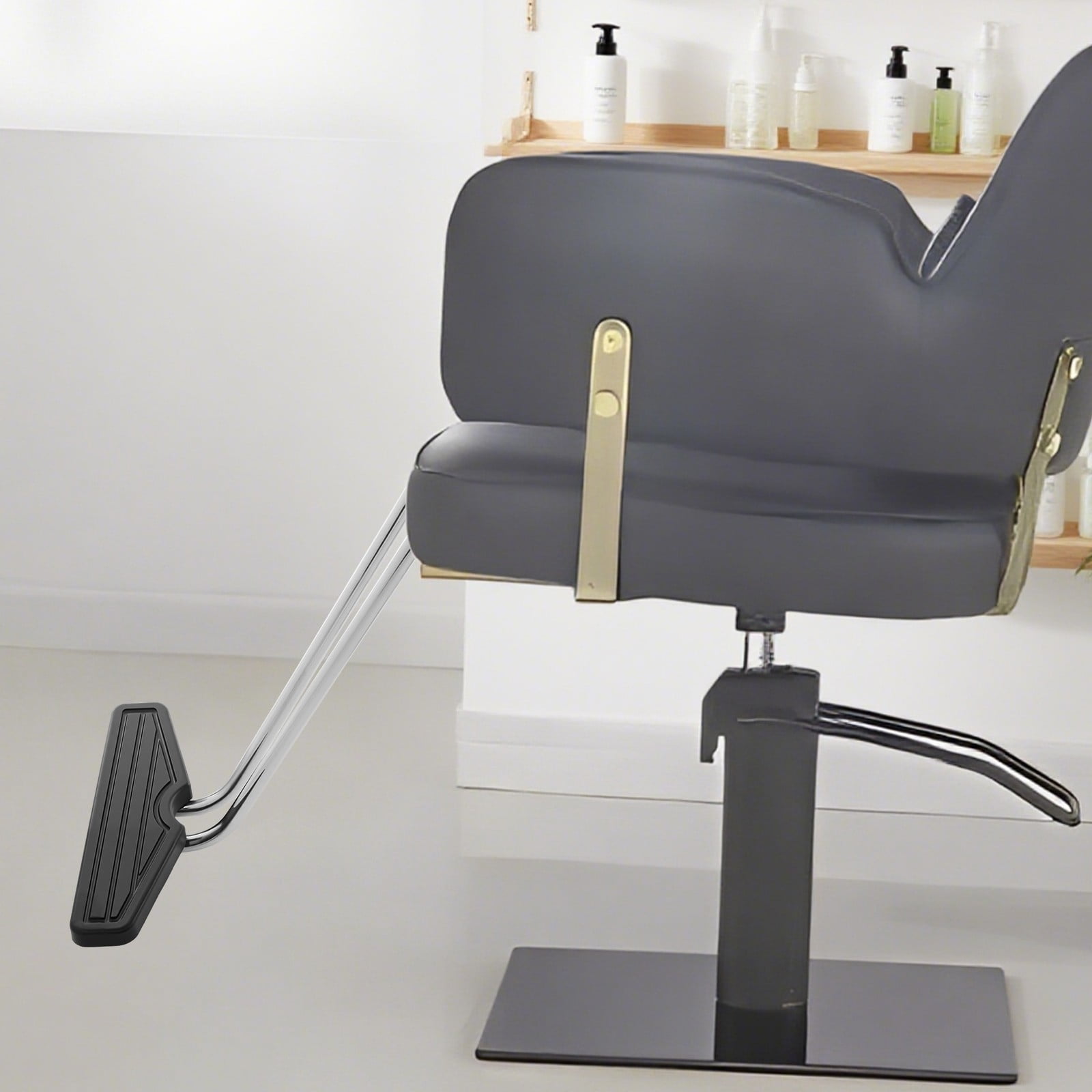 1 PCS Black+Silver Foot Rest for Salon Chair, Salon Chair Foot Rest ...