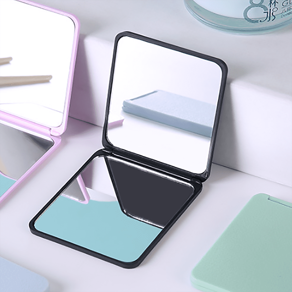 1 PCS Compact Double Sided Square Mirror Portable Travel Makeup Mirror ...