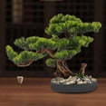 1 PCS Desktop Artificial Bonsai Tree, Artificial Bonsai Pine Tree ...