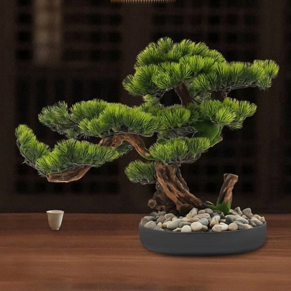 1 PCS Desktop Artificial Bonsai Tree, Artificial Bonsai Pine Tree ...