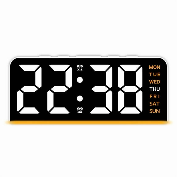 1 PCS Digital LED Alarm Clock With Date Display Dual Alarms Snooze ...