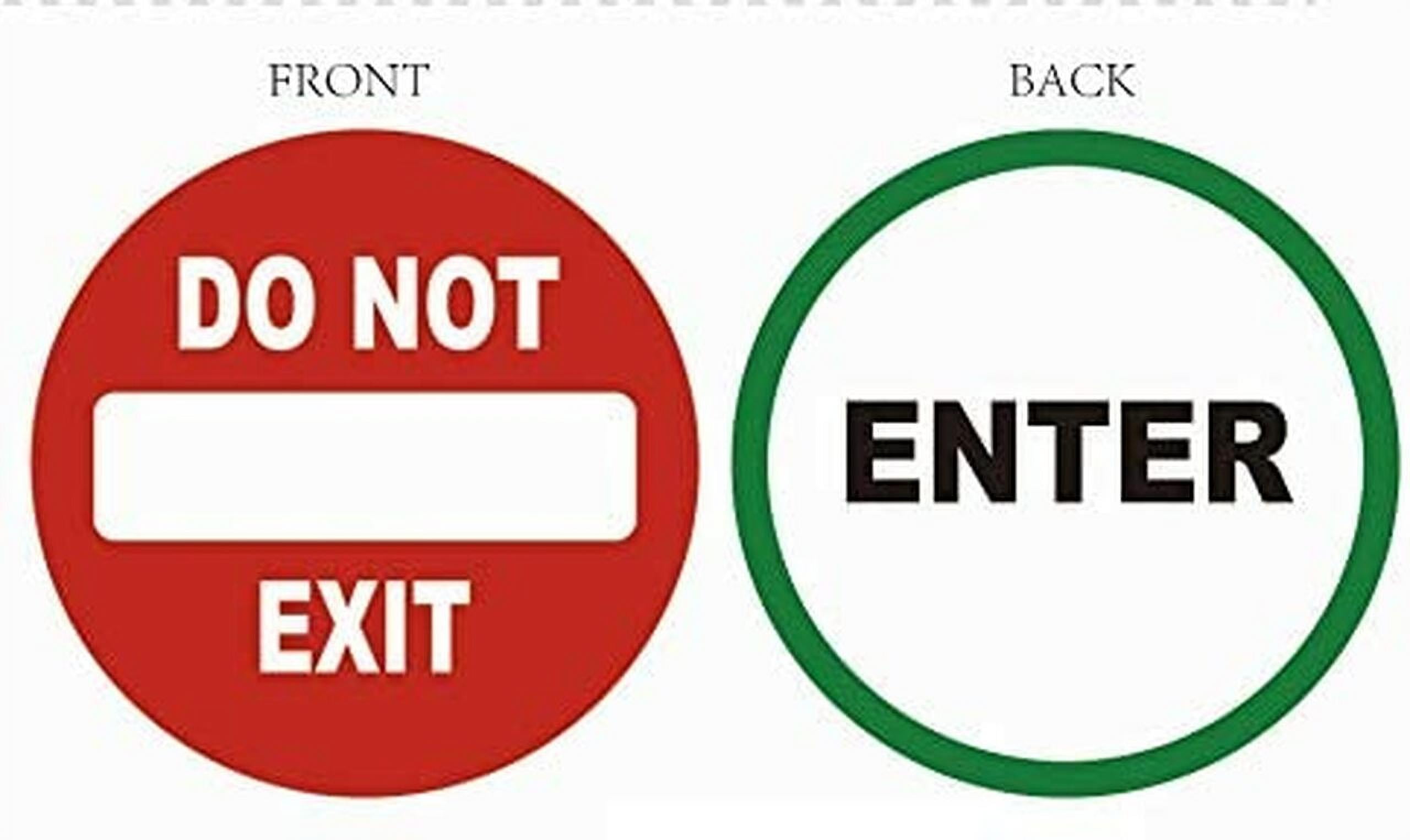 1 PCS Enter / DO NOT Enter Sticker Window Sticker Decal Sign (6x6 ...