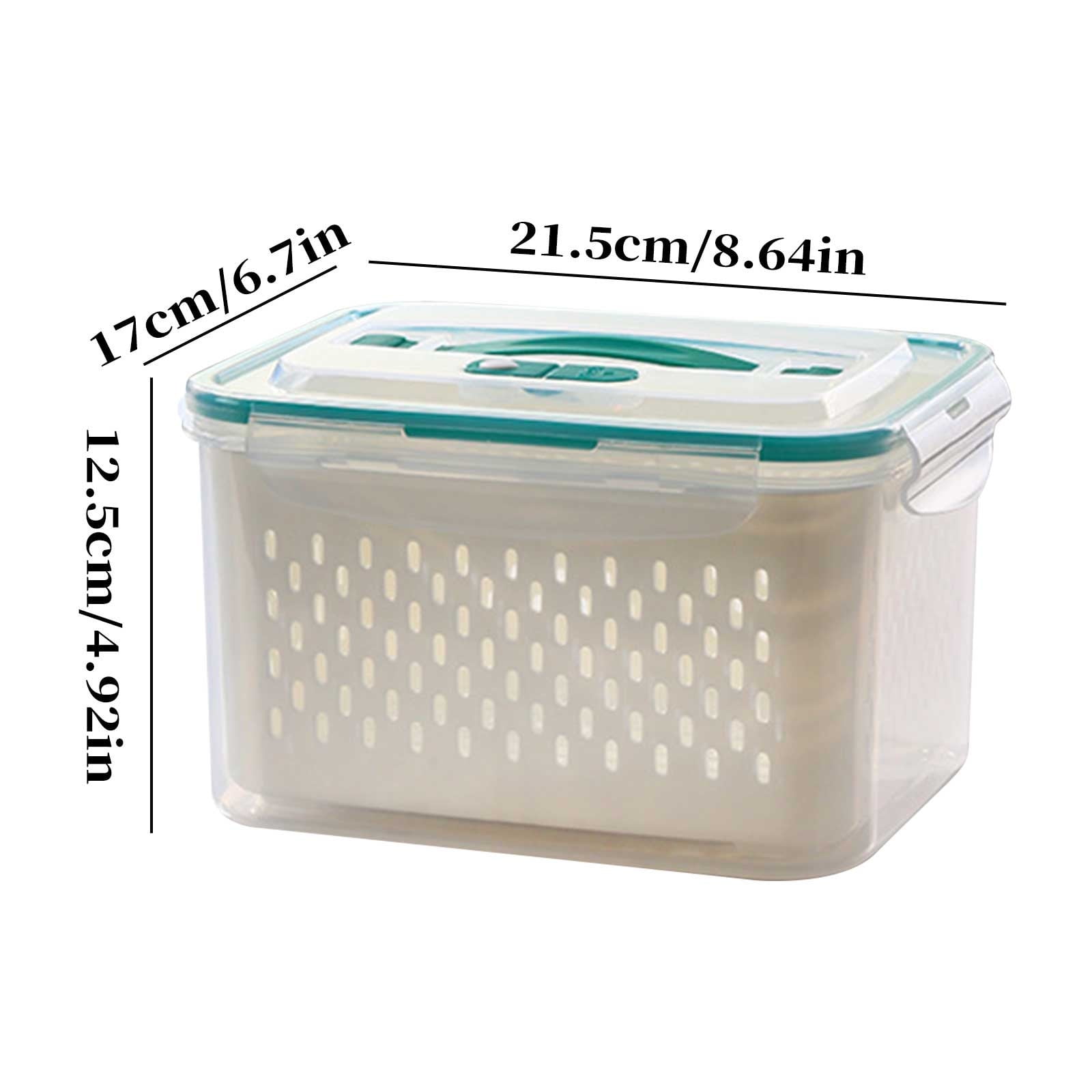 1 PCS Fruit Storage Containers for Fridge with Removable Colander ...