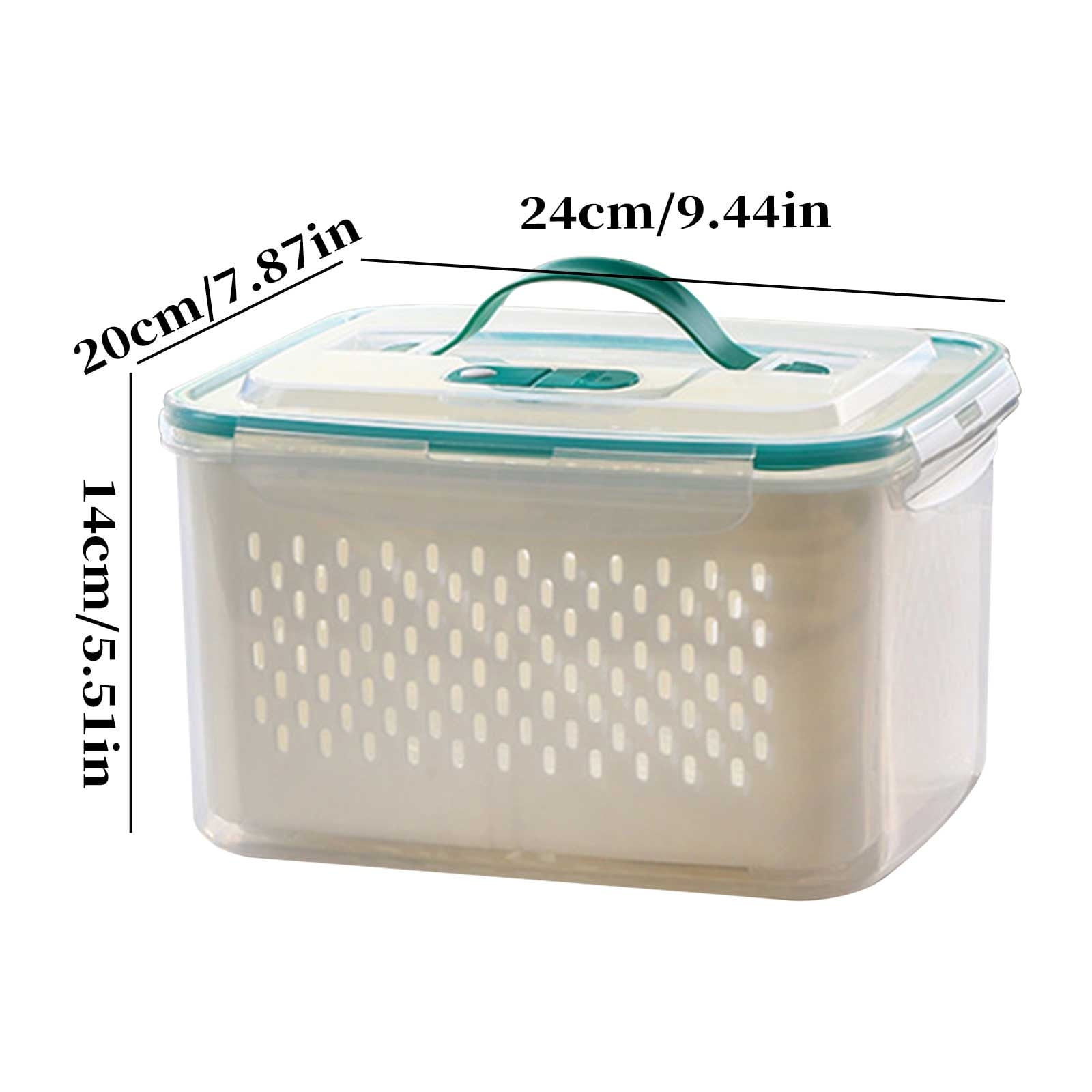 1 PCS Fruit Storage Containers for Fridge with Removable Colander ...