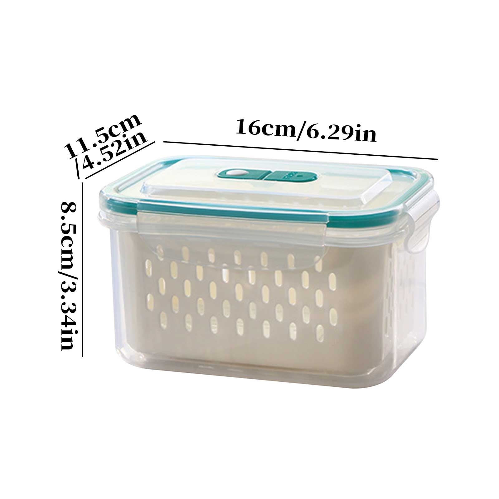 1 PCS Fruit Storage Containers for Fridge with Removable Colander ...