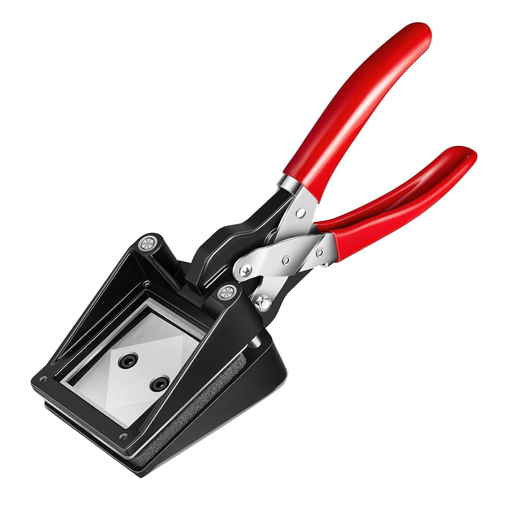 1 PCS Handheld 2x2 Inch Black Metal Photo ID Die Cutter Punch. For ...