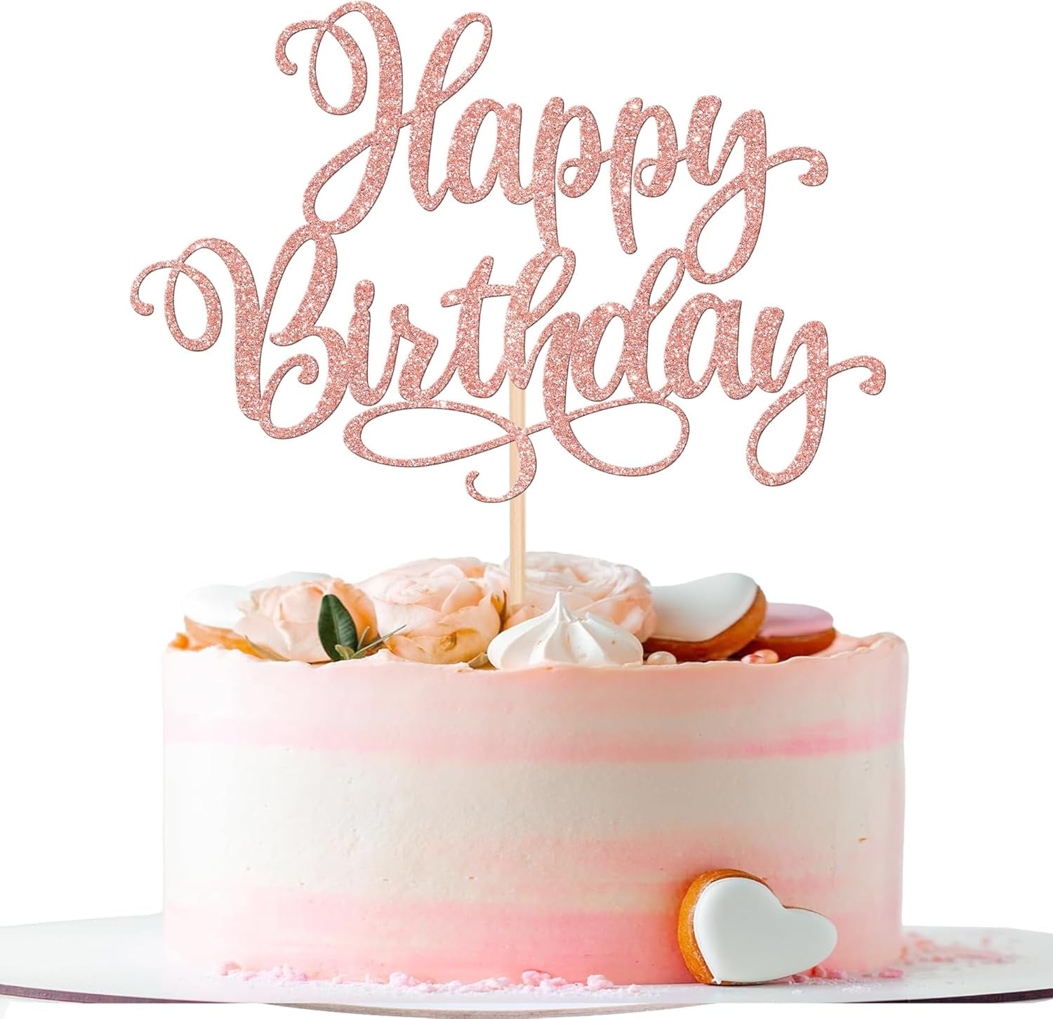 1 PCS Happy Birthday Cake Topper Glitter Happy Birthday Cake Pick for ...