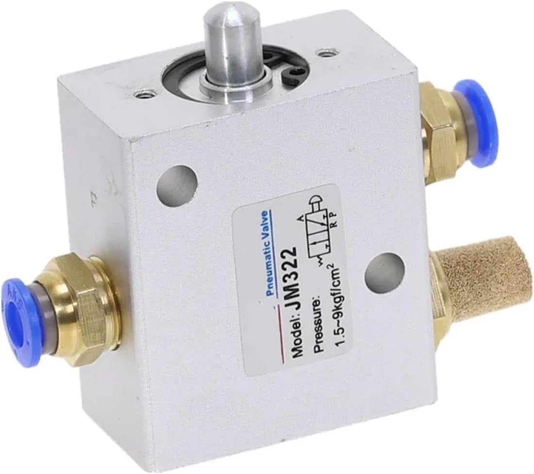 1 PCS JM322 2-Position 3-Way Female 1/4" 12mm Push Button air Mechanical Valve - Walmart.com