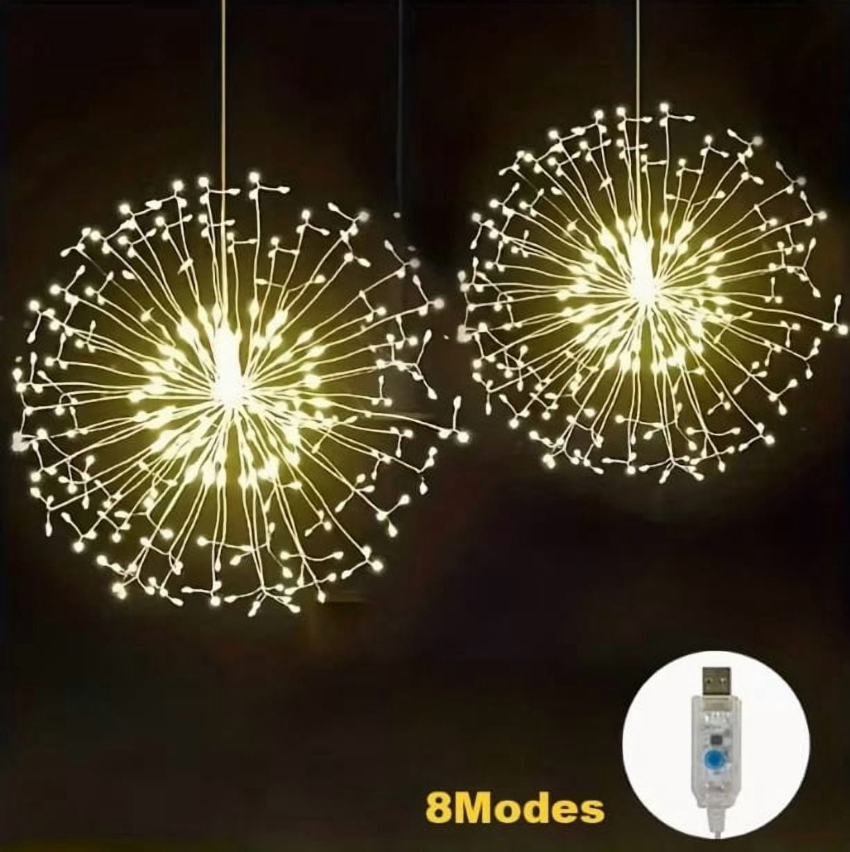 1 PCS LED Outdoor Holiday Starburst Hanging Lights - USB Powered Fairy ...
