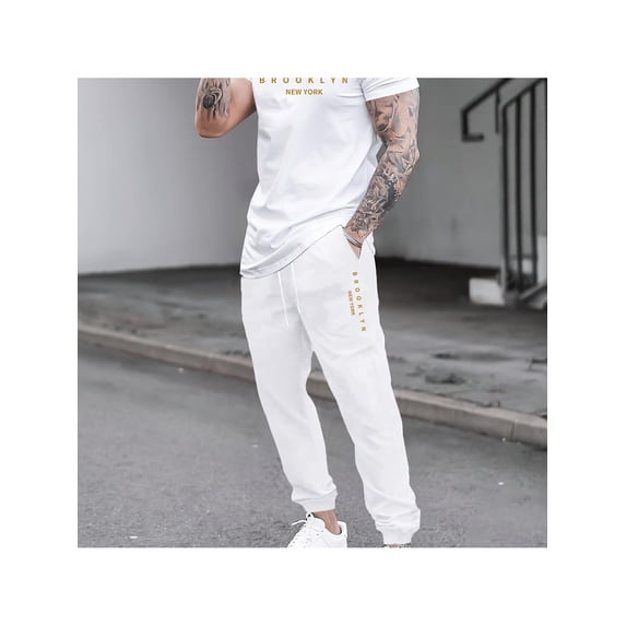 1 PCS (Only T-shirt, No Set) Men's Brooklyn New York Graphic T-Shirt ...
