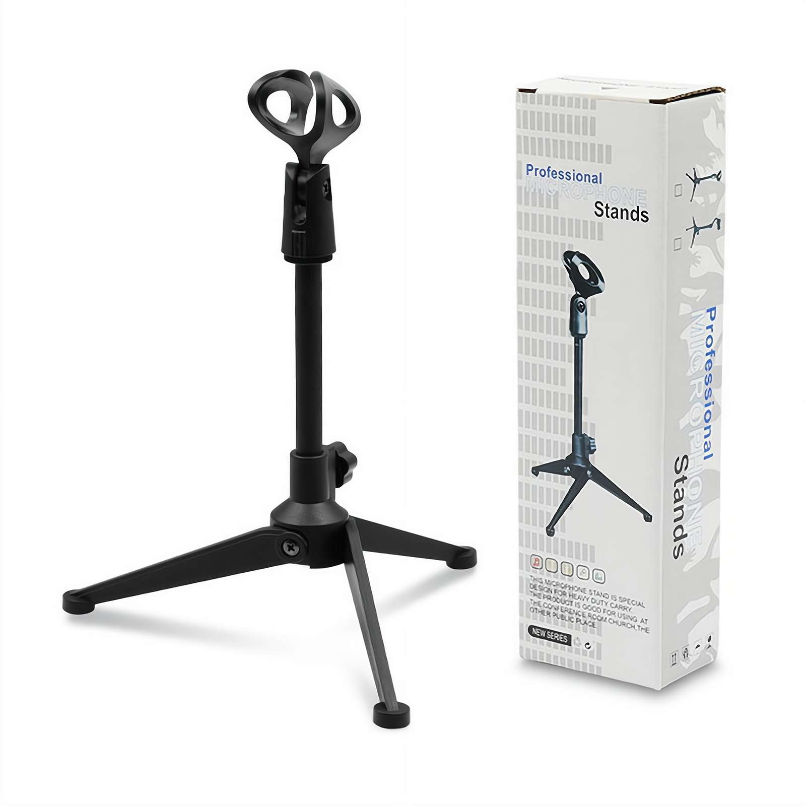 1 PCS Portable Foldable Desktop Microphone Stand with Adjustable Boom ...