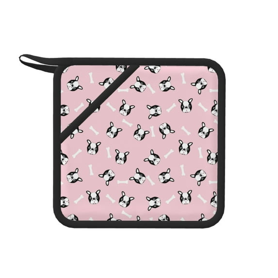 1 PCS Pot Holders for Kitchen - Boston terrier dog cute pink Silicone ...