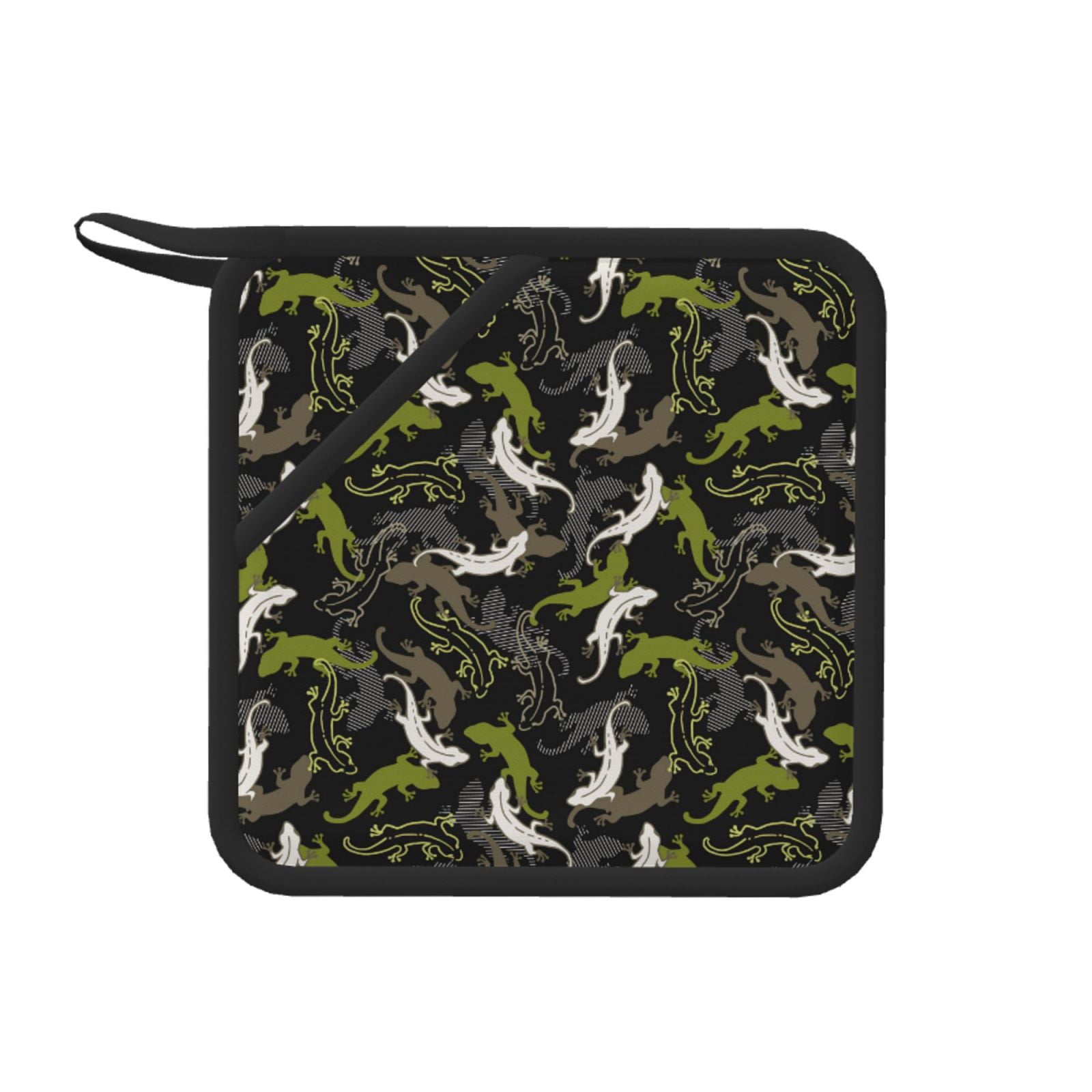 1 PCS Pot Holders for Kitchen - Cartoon Cute Lizard Gecko Green ...