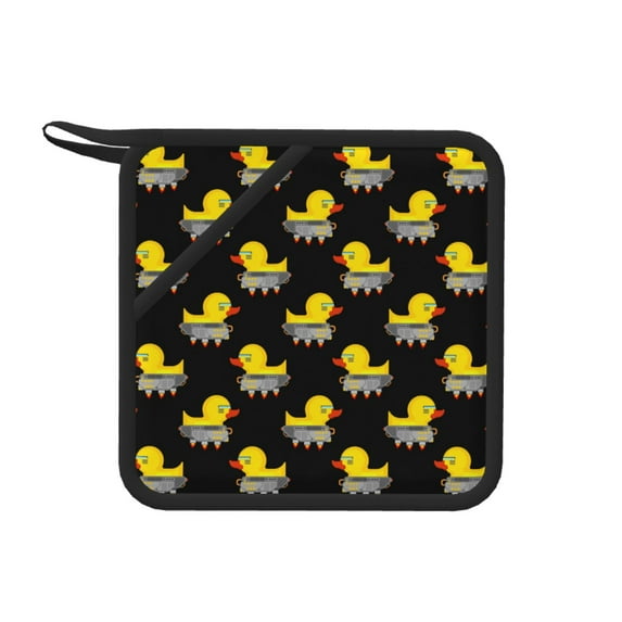 1 PCS Pot Holders for Kitchen - Cartoon Mechanical Cool Duck Silicone ...